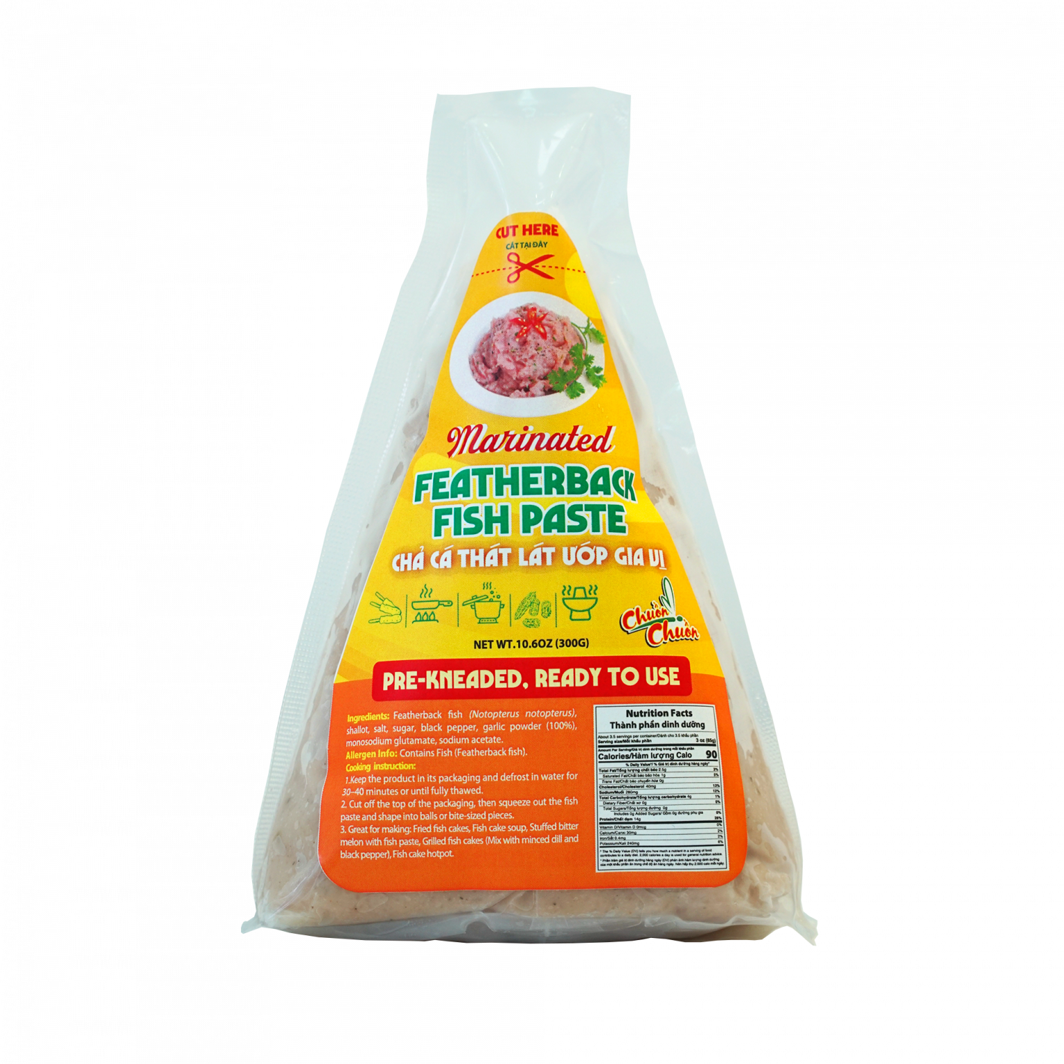 Marinated Featherback Fish Paste // Chả Cá Thát Lát Ướp Gia Vị - Chuon ...